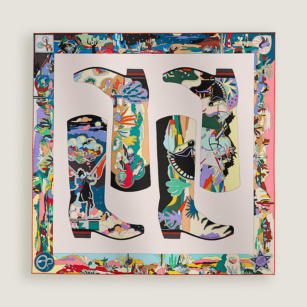 “皮靴上的故事”90方巾 | Hermès - 爱马仕官网